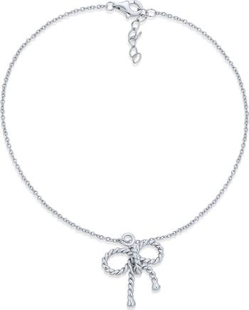 BLING JEWELRY Twisted Rope Ribbon Dangle Anklet | Nordstromrack