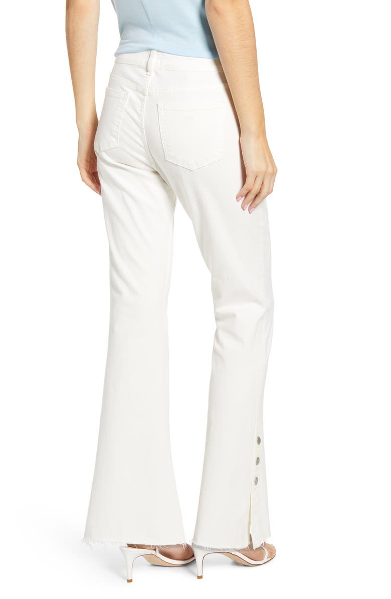 Wash Lab Denim Side Snap Flare Jeans | Nordstromrack