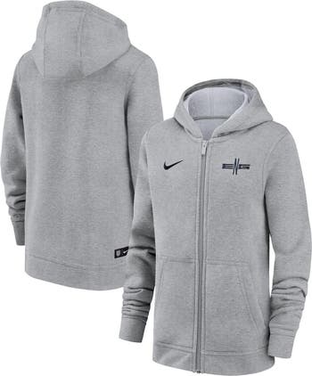 Nike Youth Nike Gray England National Team Logo Club Full-Zip Hoodie ...