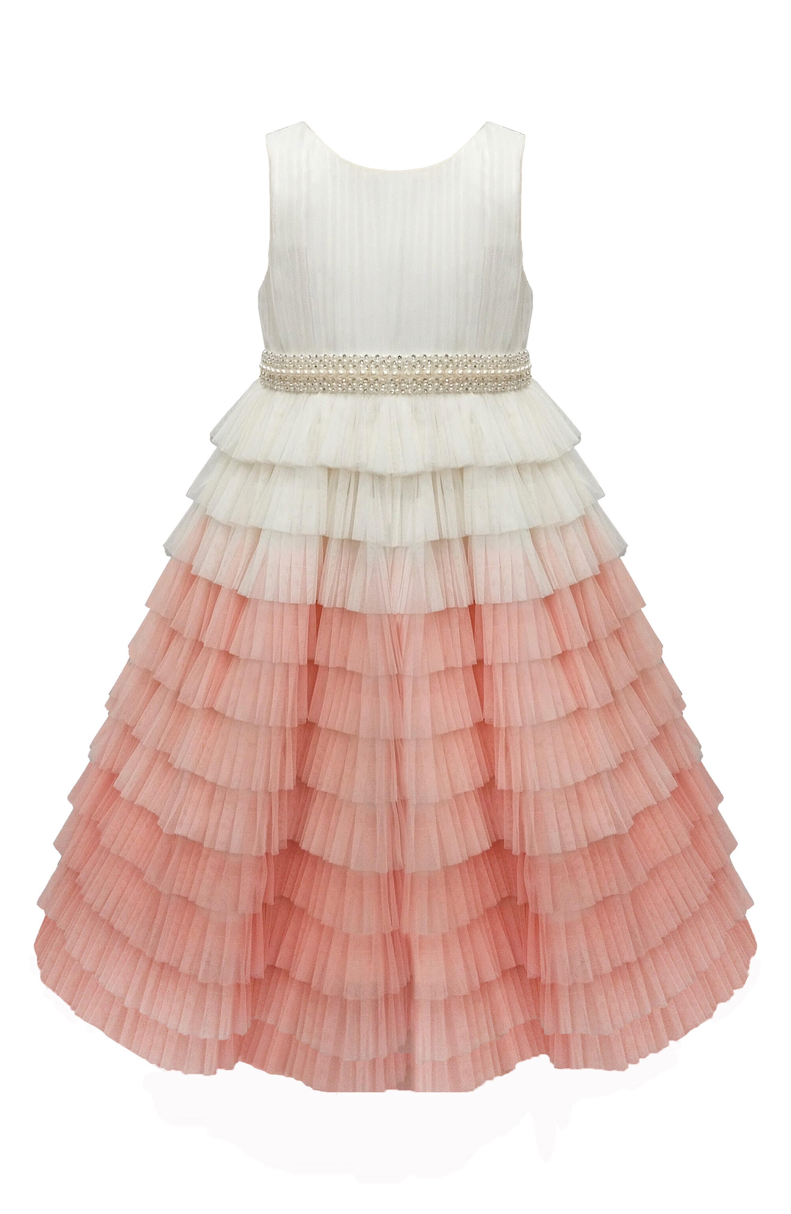 AMERICAN PRINCESS Kids' Ruffle Tiered Party Dress | Nordstromrack