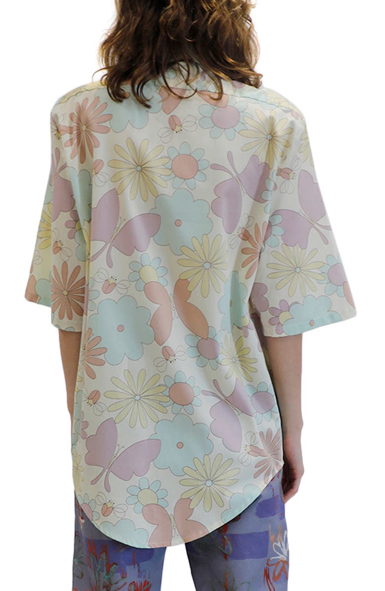 Collina Strada Bug's Life Sequin Floral Print Shirt | Nordstrom
