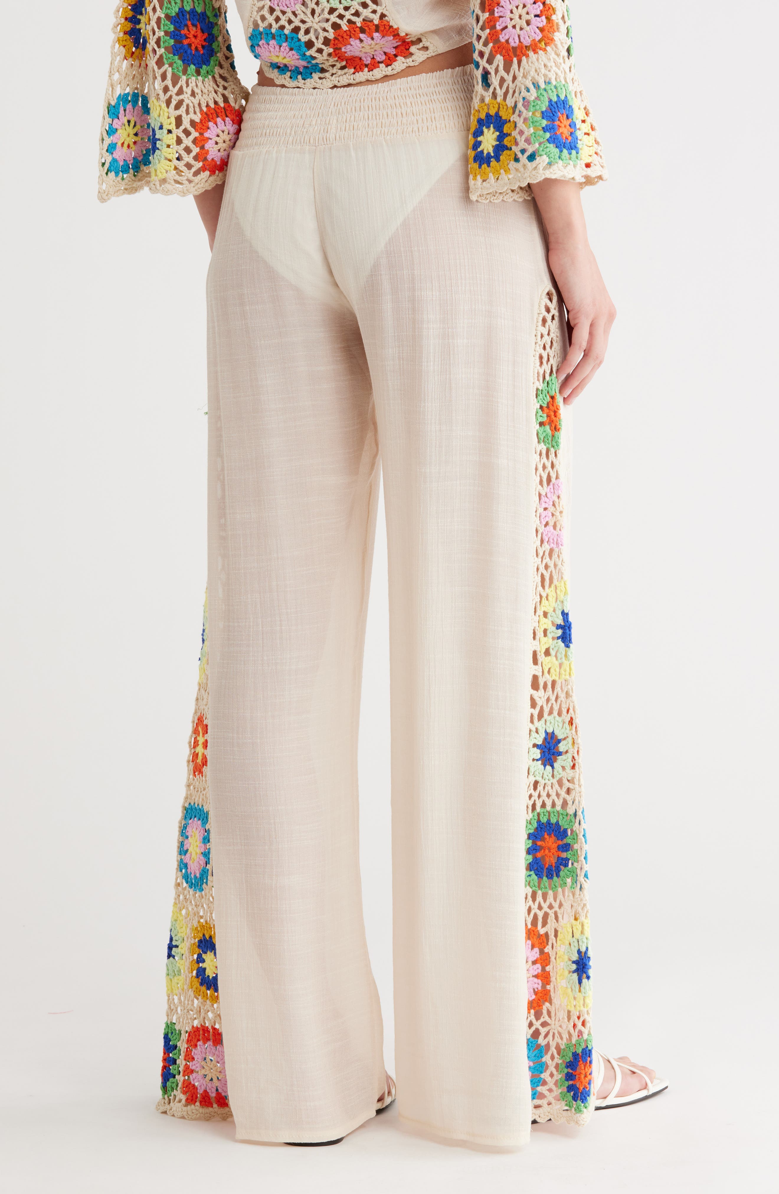 Elan Crochet Side Panel Cover-Up Pants | Nordstromrack