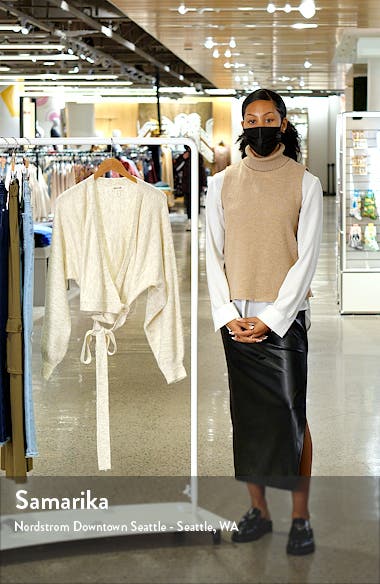 Open Edit Wrap Front Sweater | Nordstrom