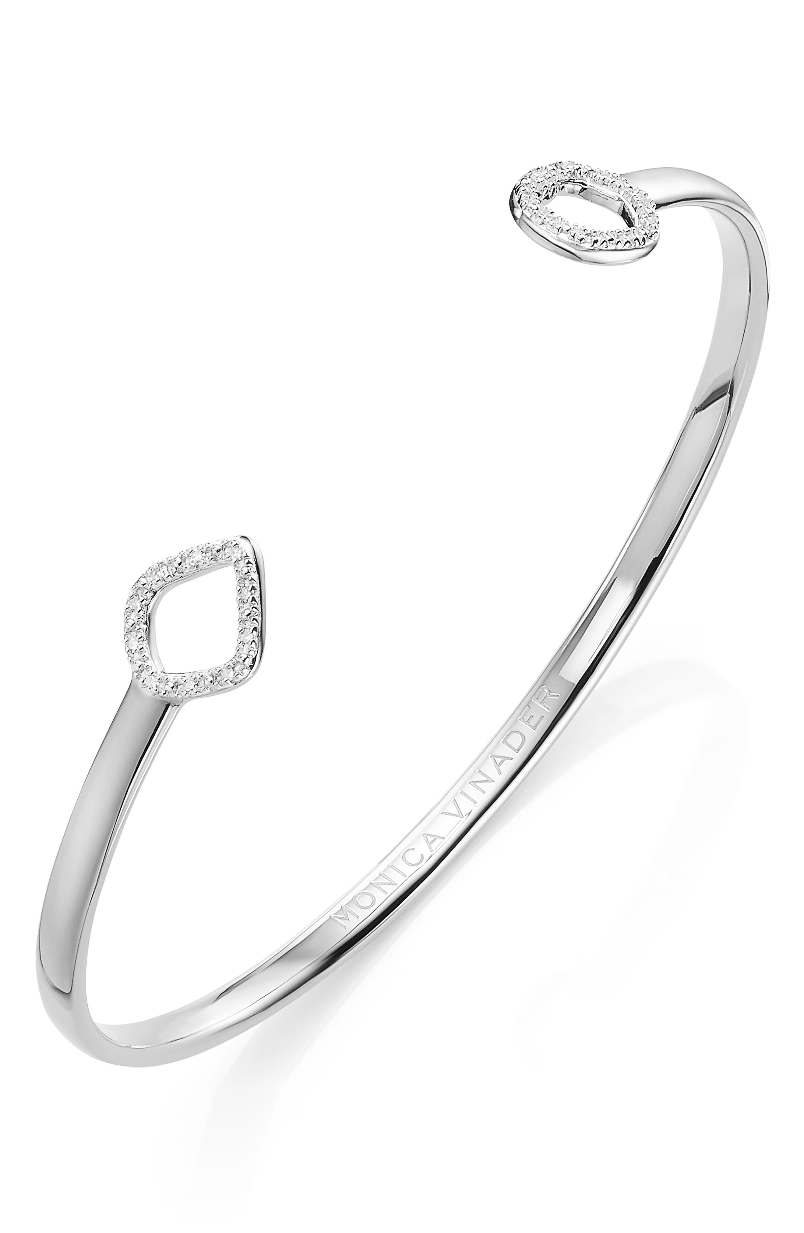 Monica Vinader Riva Mini Kite Diamond Cuff Bracelet | Nordstromrack