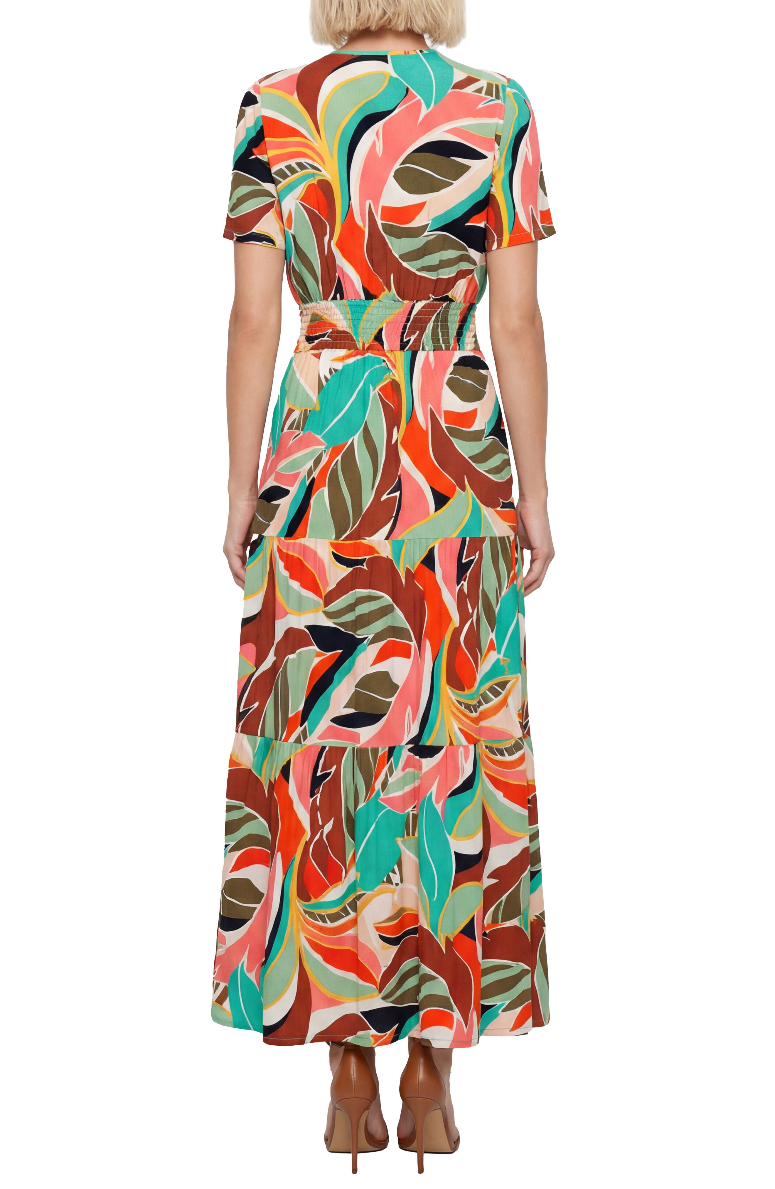 Rio Short Sleeve Tiered Maxi Dress (Women) | Nordstromrack