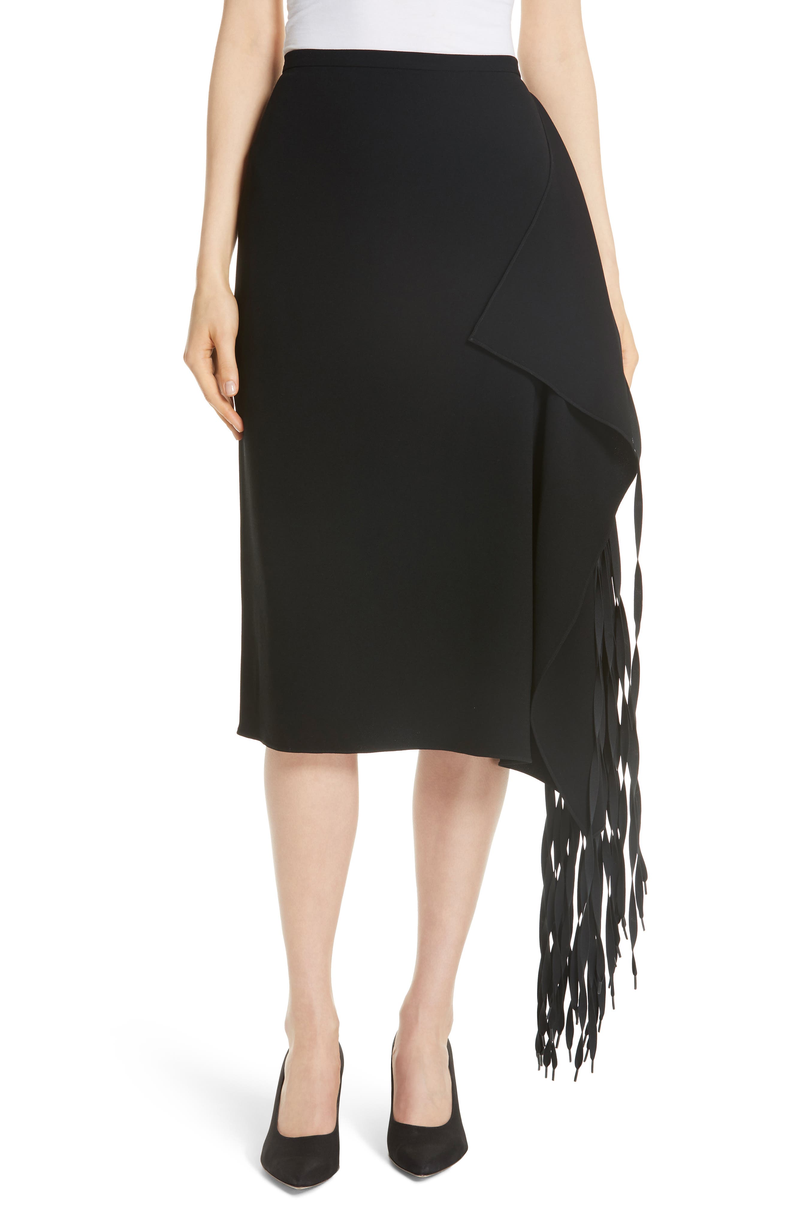 Tibi Shoelace Fringe Skirt | Nordstromrack