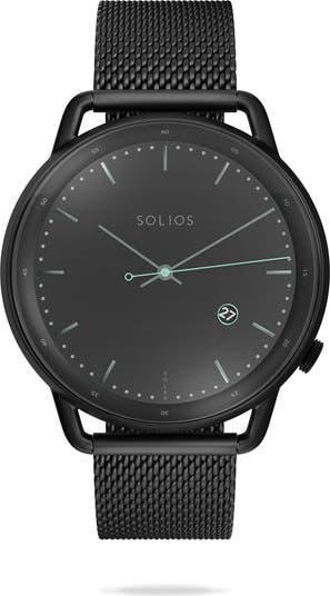 Solios Watches The Solar Curve | Black Dial - Black Case | Nordstrom