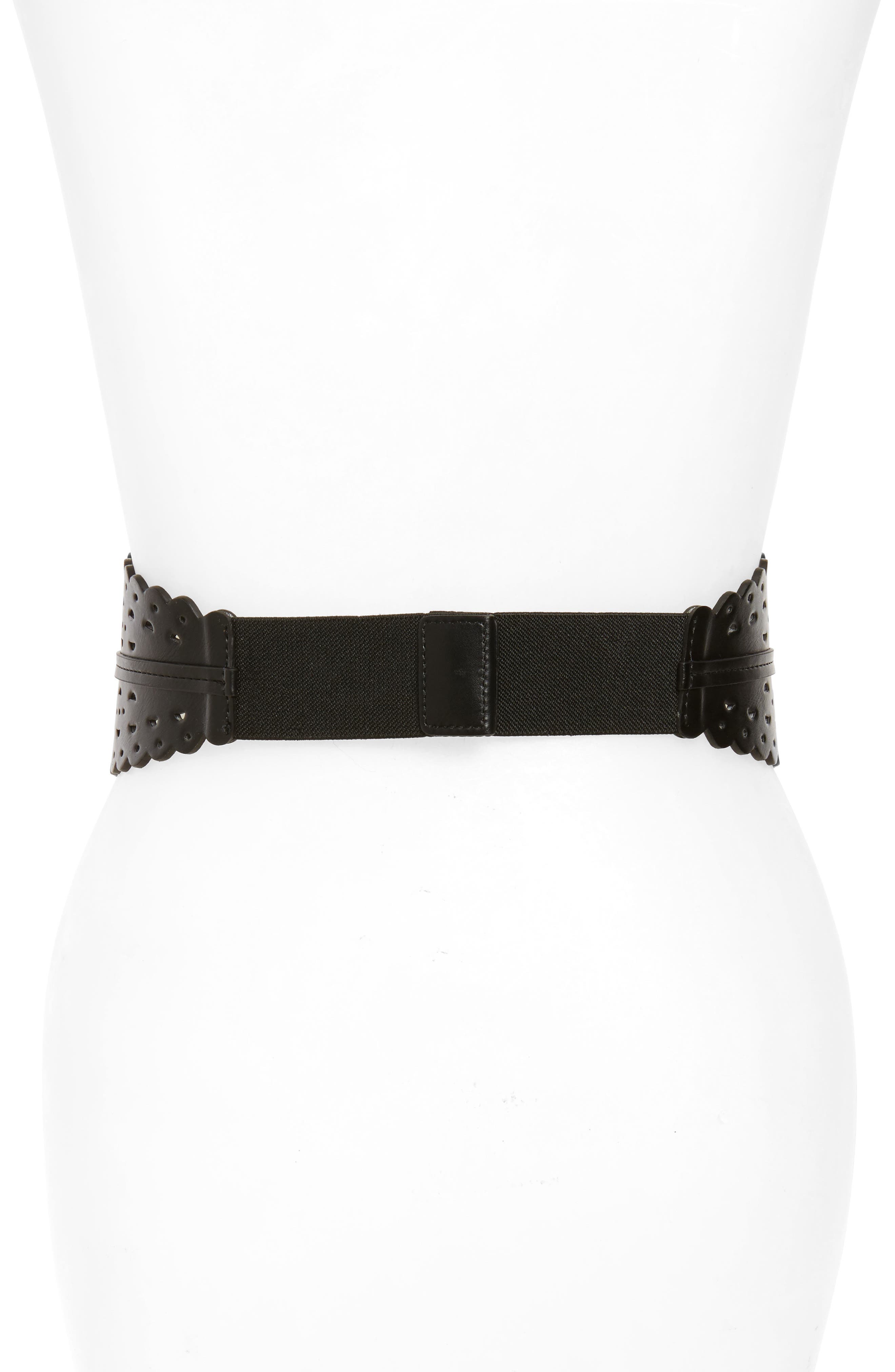 Halogen® Scallop Laser Cut Corset Belt | Nordstrom