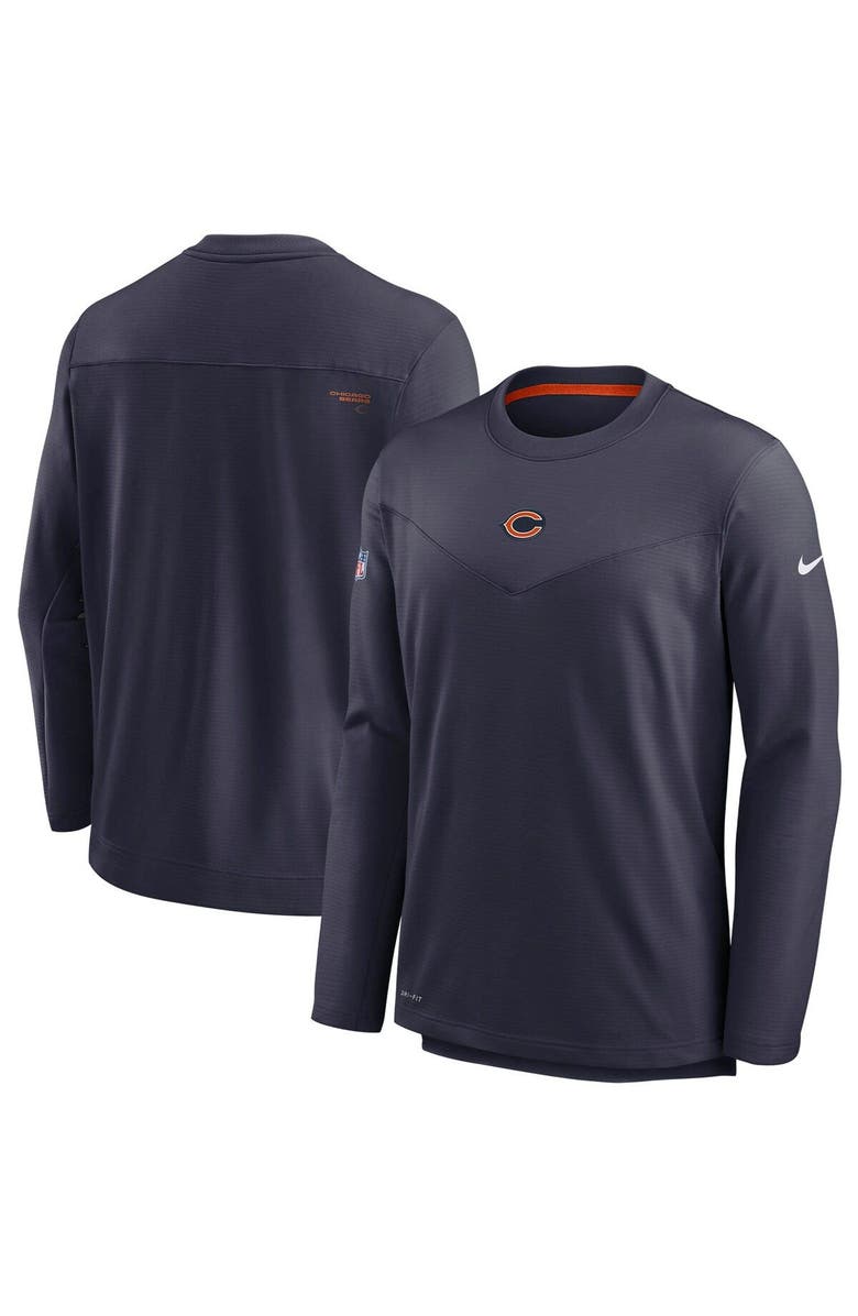 Nike Men's Nike Navy Chicago Bears Sideline Team Performance Pullover ...