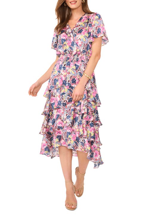 Purple Floral Dresses for Women