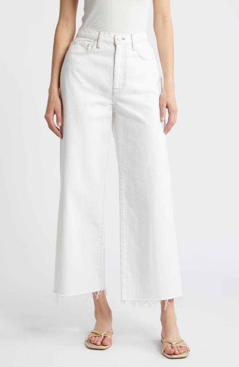 FRAME Le Jane Fray Hem Crop Wide Leg Jeans | Nordstromrack