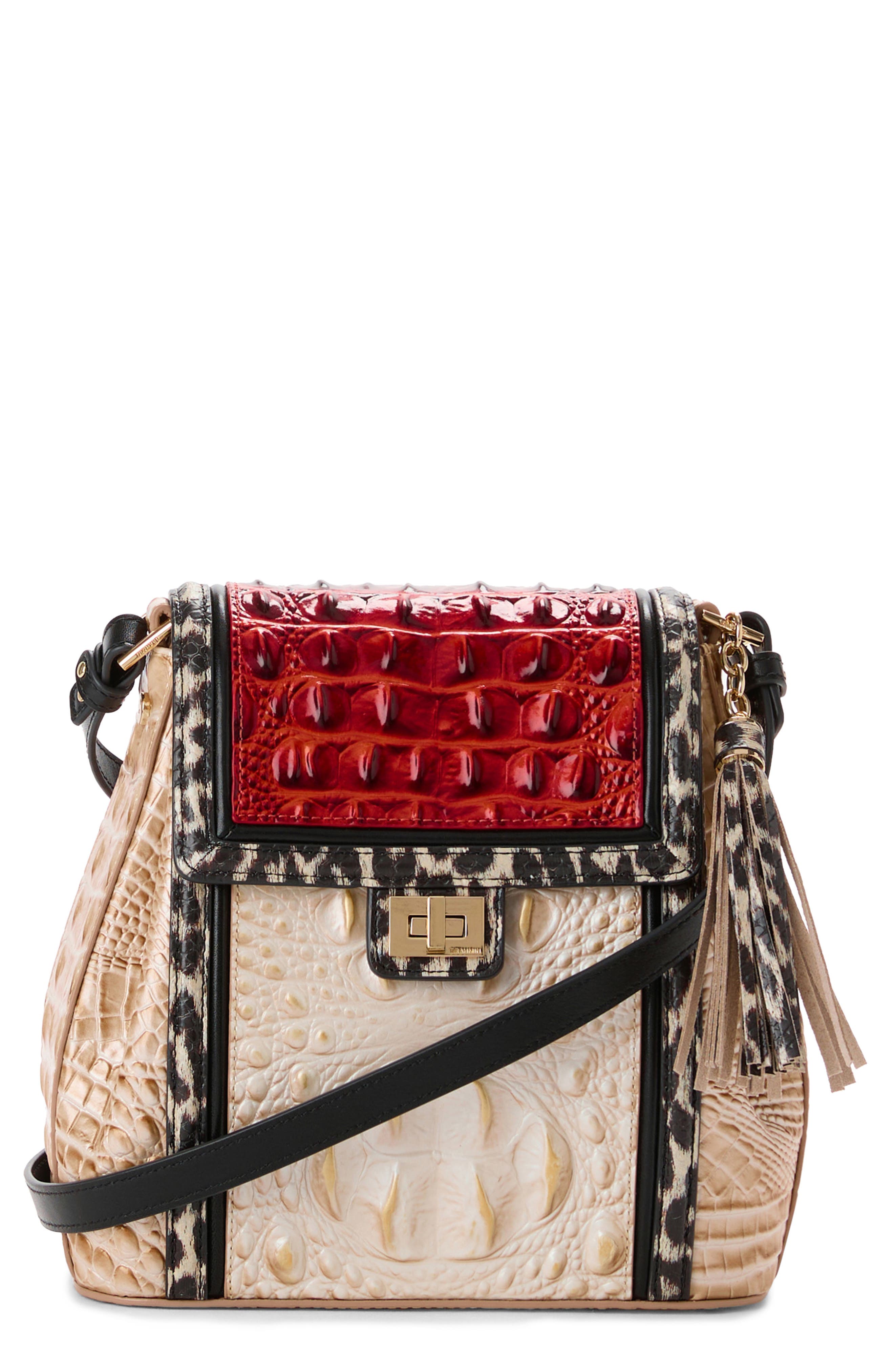 Brahmin Margo Croc Embossed Leather Crossbody Bag | Nordstrom