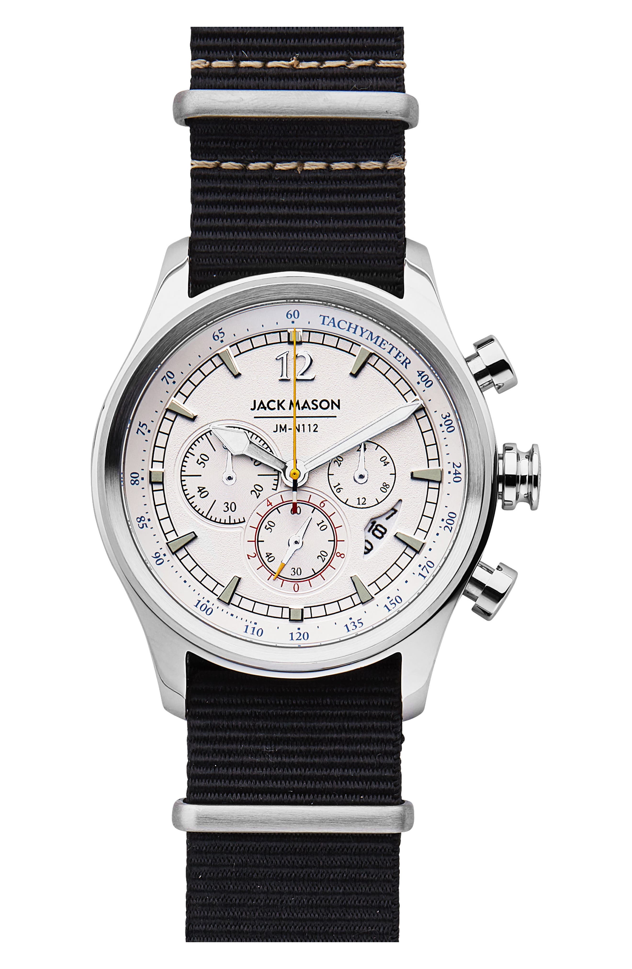 Jack Mason Nautical Chronograph Nato Strap Watch, 42mm | Nordstrom
