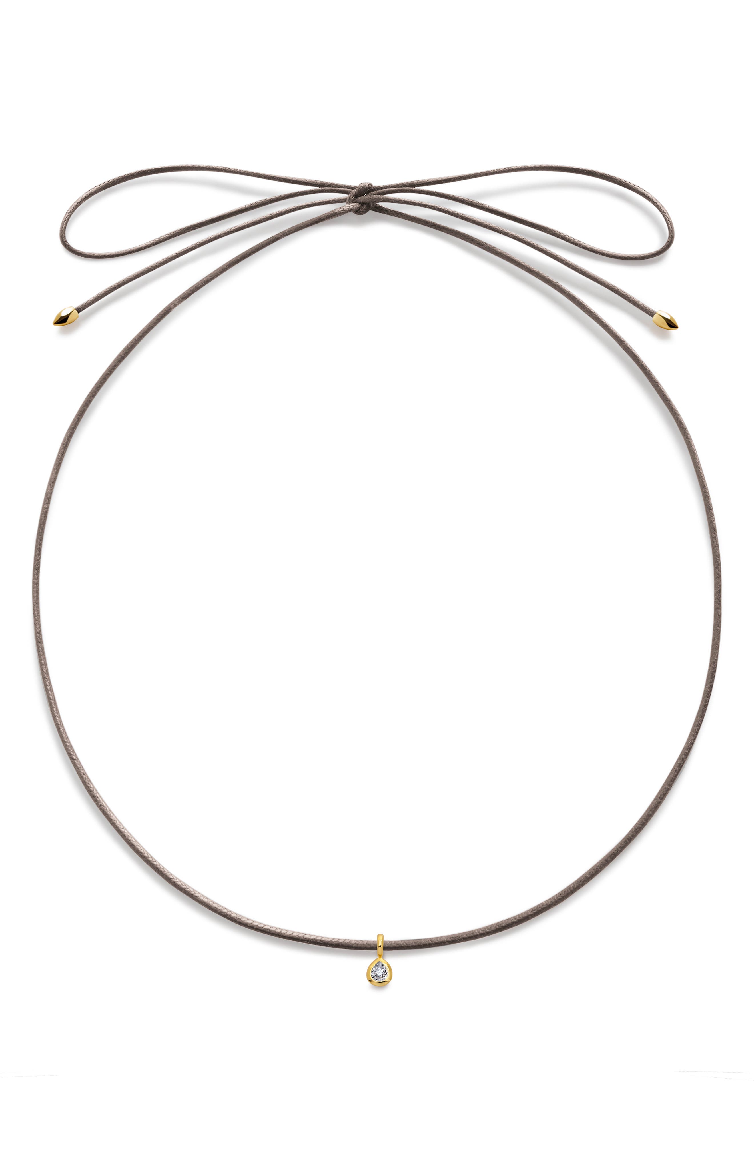 Monica Vinader Lab Grown Diamond Cord Pendant Necklace | Nordstrom