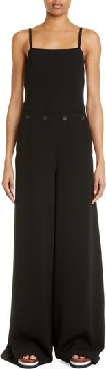 Max Mara Tabarin Square Neck Wide Leg Jumpsuit | Nordstrom