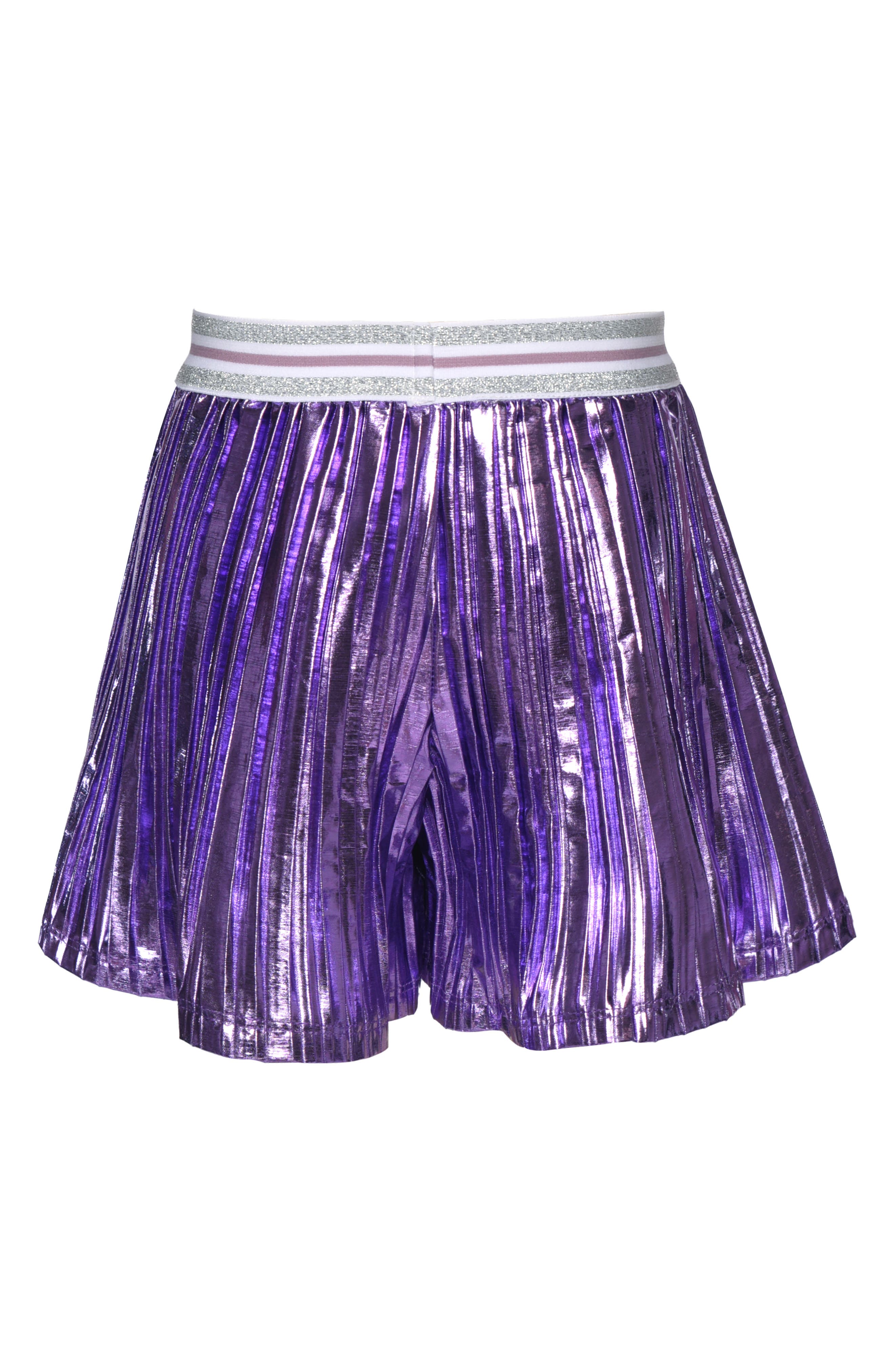 Sara Sara Kids' Metallic Plissé Shorts | Nordstromrack