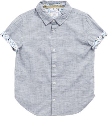 DENIM AND FLOWER Kids' Short Sleeve Woven Shirt | Nordstromrack
