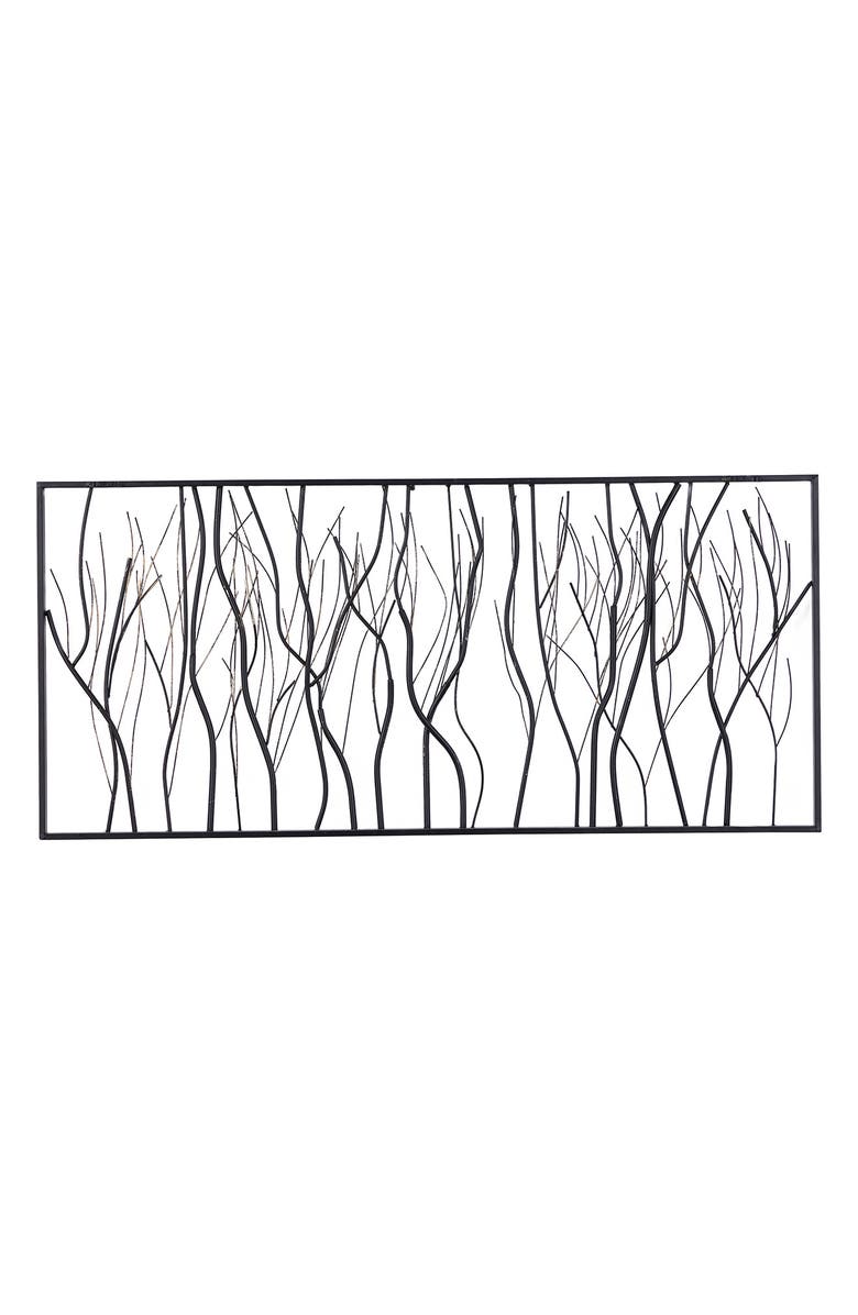 WILLOW ROW Silvertone Metal Distressed Dimensional Branch Tree Wall ...