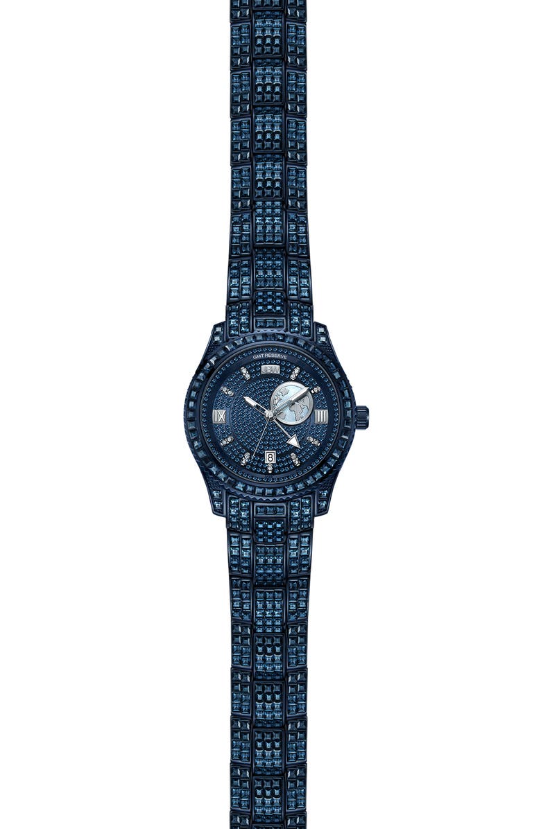 JBW Reserve Jet Setter GMT Diamond & Crystal Bracelet Watch, 39mm ...