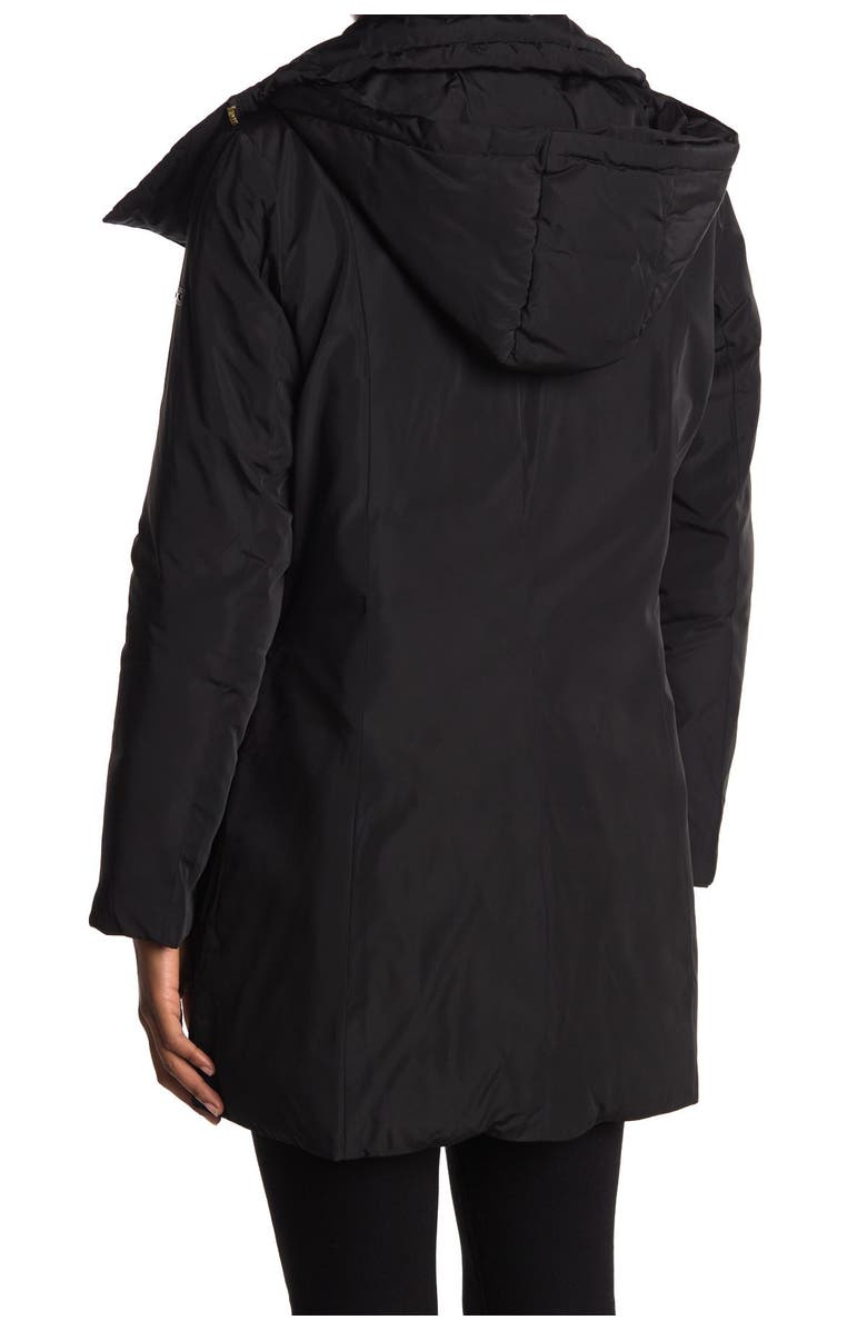 Donna Karan New York Hooded Funnel Neck Asymmetrical Zip Jacket ...