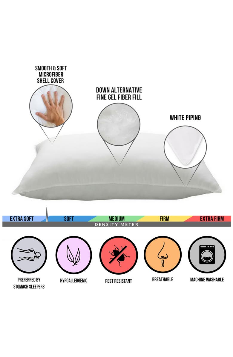 ELLA JAYNE HOME Cotton Mesh Gusseted Gel Fiber Soft Pillow - King ...