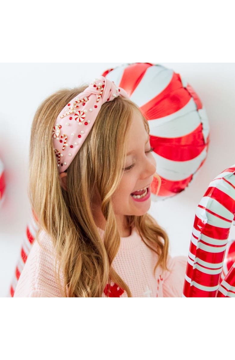 Sweet Wink Candy Cane Christmas Gemstone Headband | Nordstrom