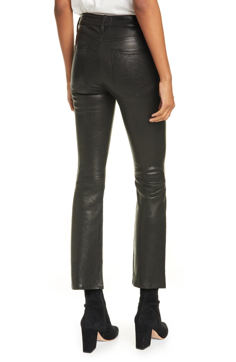 FRAME Le Crop Mini Boot Leather Pants | Nordstromrack