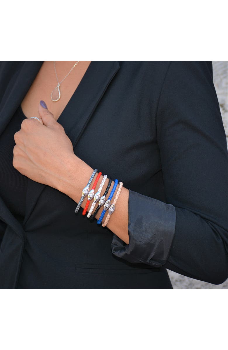 Liza Schwartz Sterling Silver Evil Eye Starlight Premium Leather ...