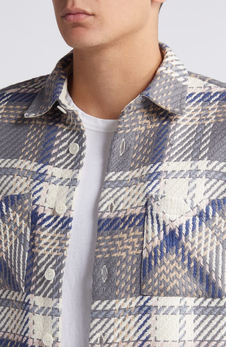 Wax London Whiting Plaid Button-Up Overshirt | Nordstromrack