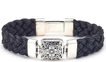 SAMUEL B. Braided Leather Bracelet | Nordstromrack