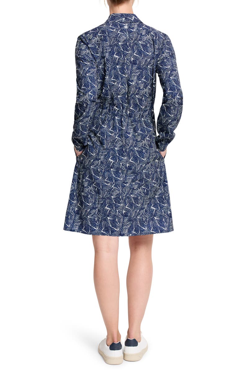 NZ ACTIVE by NIC+ZOE Falling Fan Print Long Sleeve Shirtdress ...