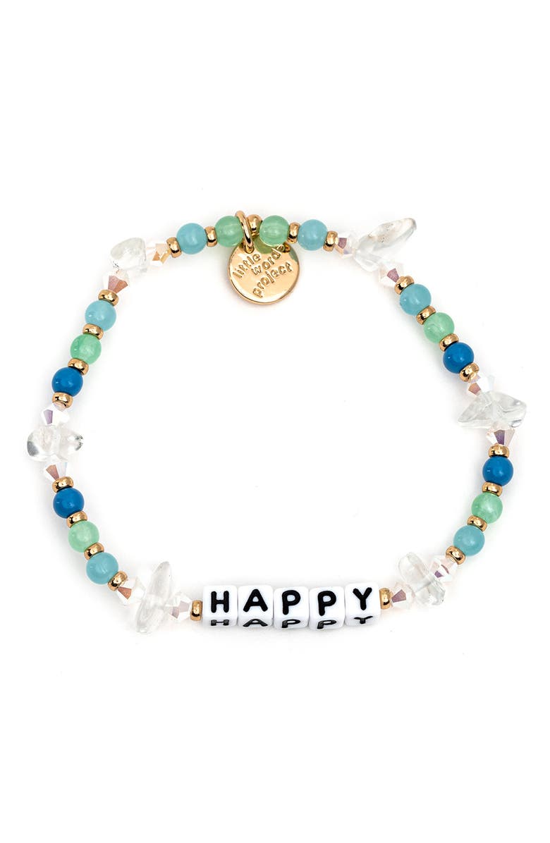 Little Words Project Happy Beaded Stretch Bracelet | Nordstrom