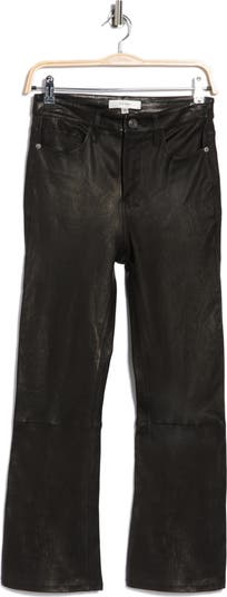 FRAME Le Crop Bootcut Leather Pants | Nordstromrack