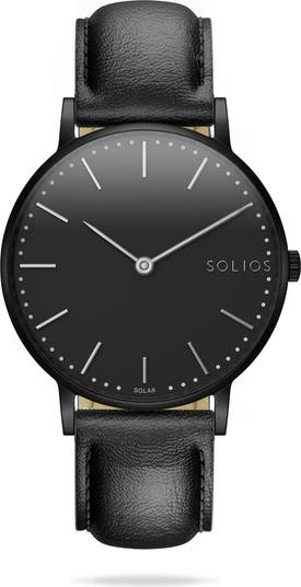 Solios Watches The Solar Classic | Black Dial - Black Case | Nordstrom
