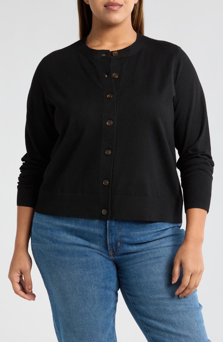Caslon® Classic Crewneck Cardigan | Nordstromrack