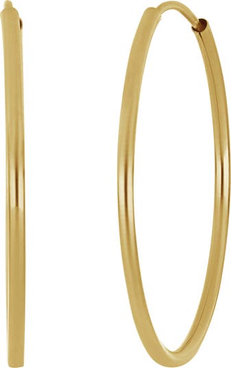 Bony Levy 14K Gold Smooth 24mm Hoop Earrings | Nordstromrack