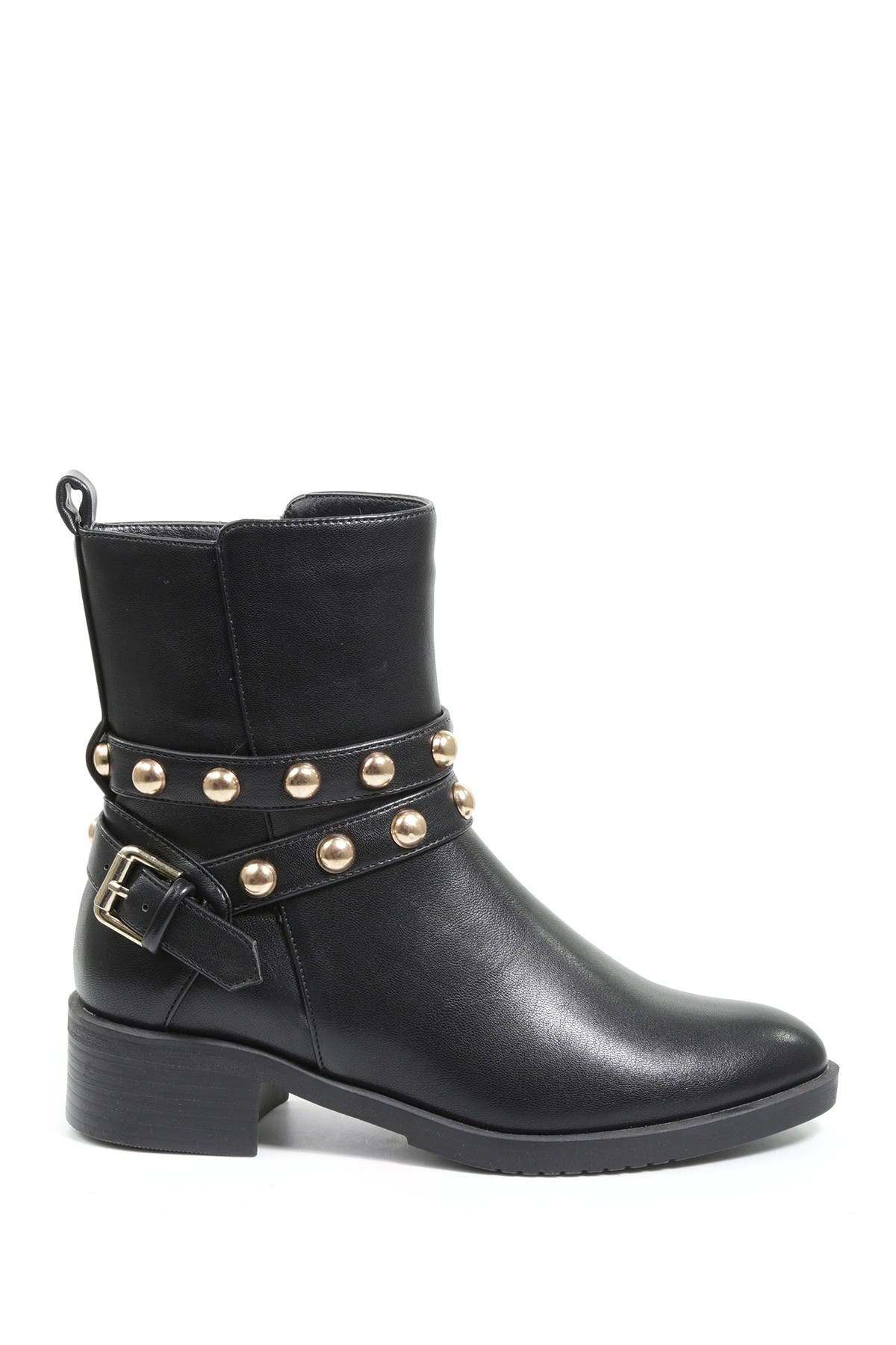 Catherine Catherine Malandrino Cathie Vegan Leather Moto Stud Bootie ...