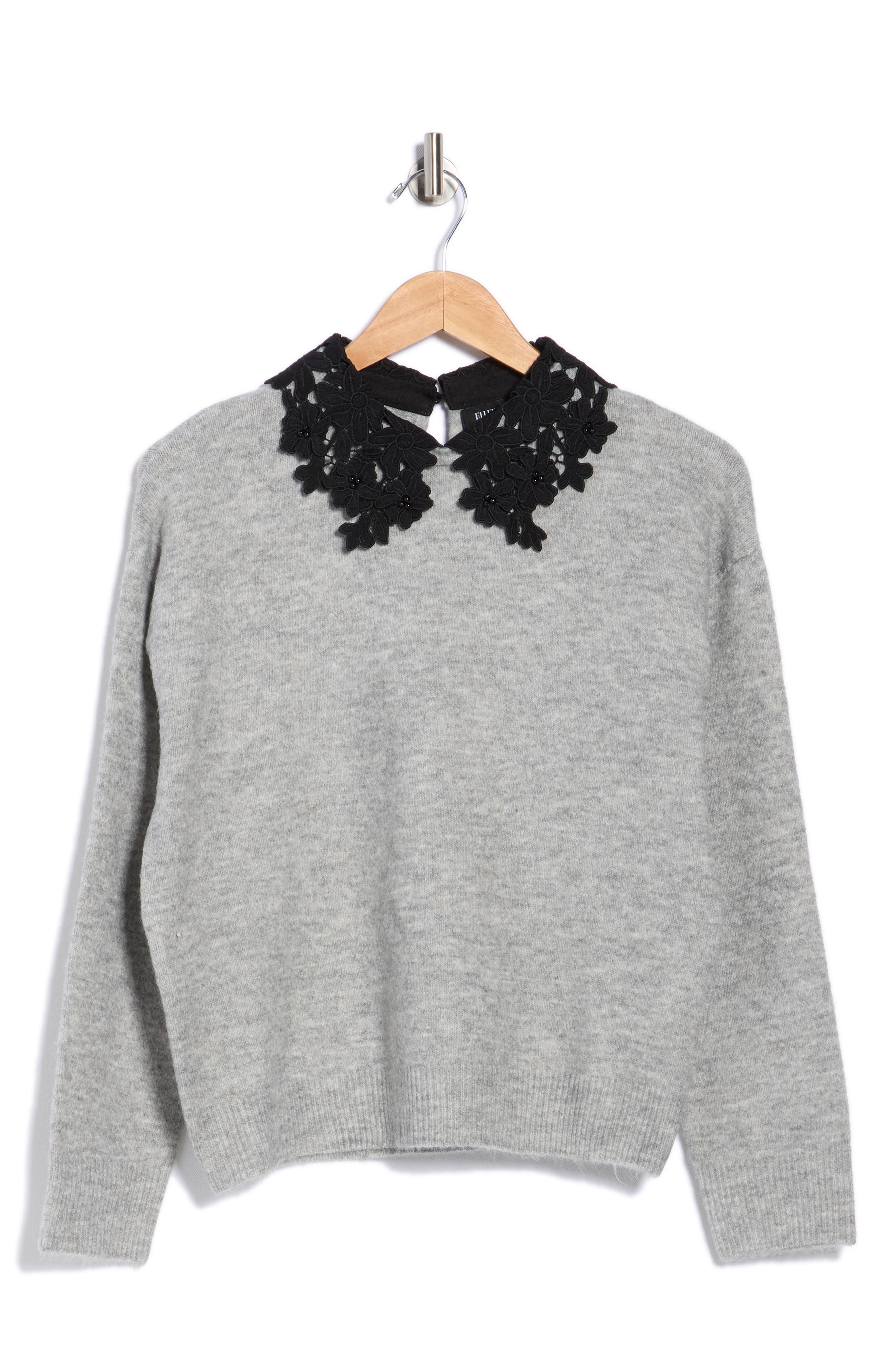 Ellen Tracy Floral Collar Sweater | Nordstromrack