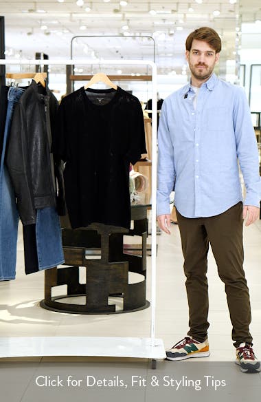 rag & bone Harvey Ringer Cotton Blend Mesh T-Shirt | Nordstromrack