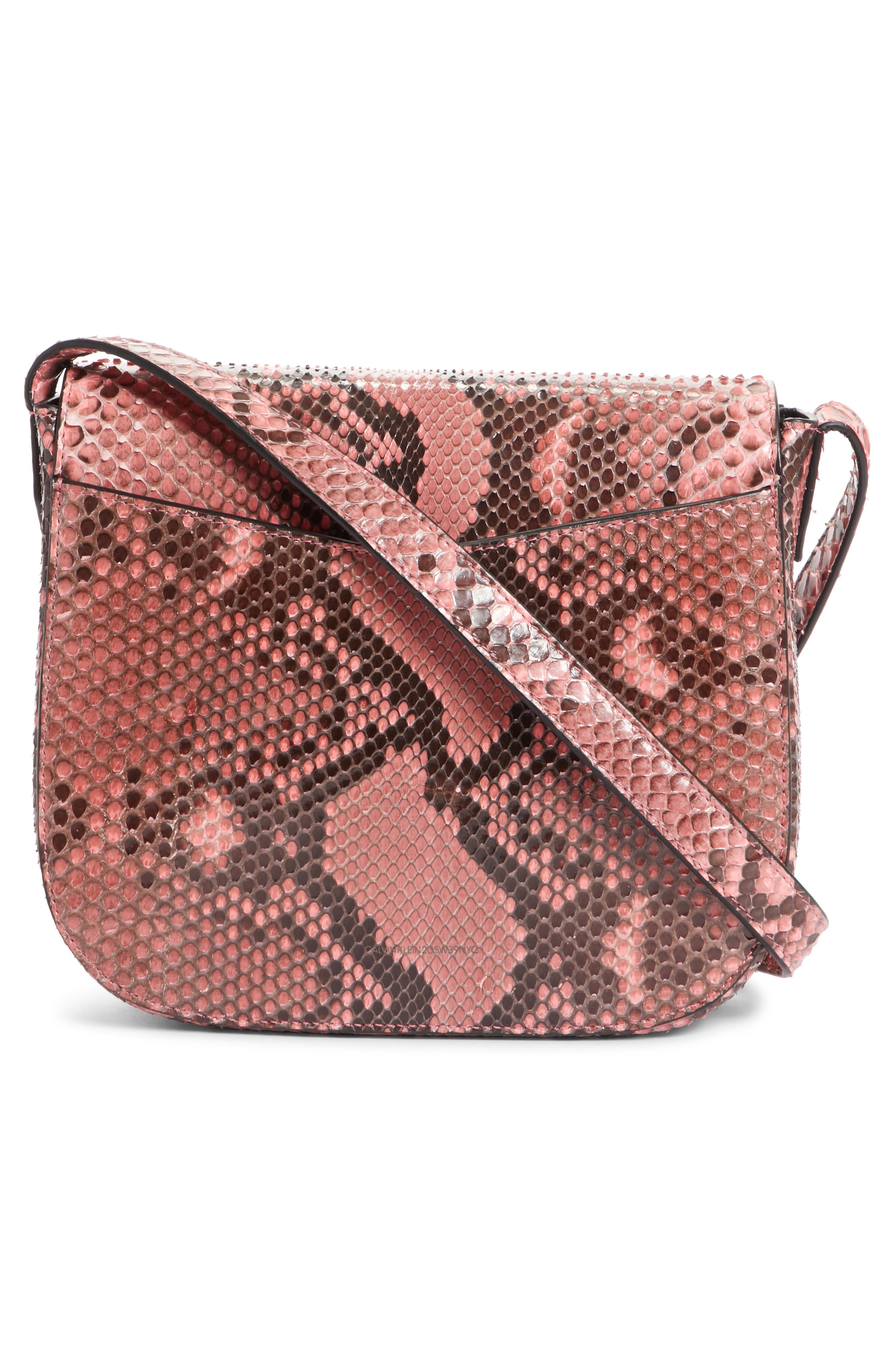 CALVIN KLEIN 205 W395NYC Genuine Python Shoulder Bag | Nordstrom