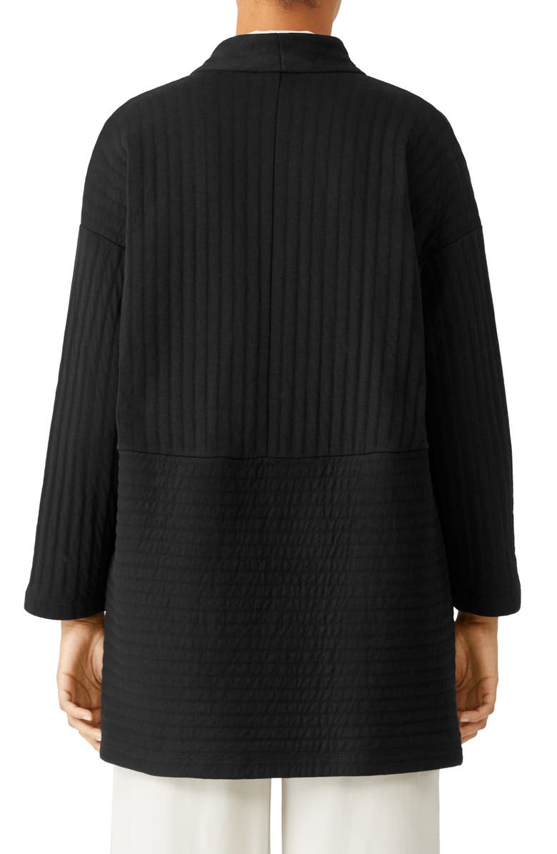 Eileen Fisher Organic Cotton Channeled Open Front Jacket | Nordstromrack