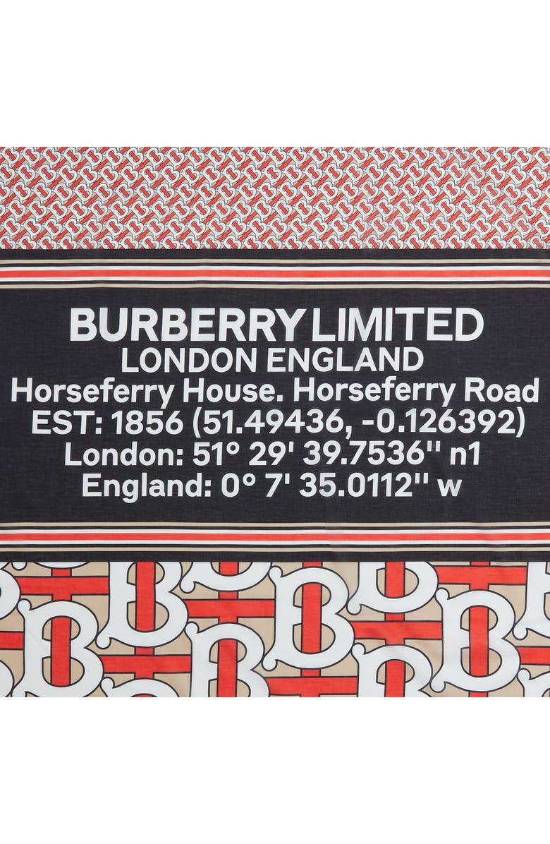 Burberry Monogram Print Square Cotton Scarf | Nordstrom
