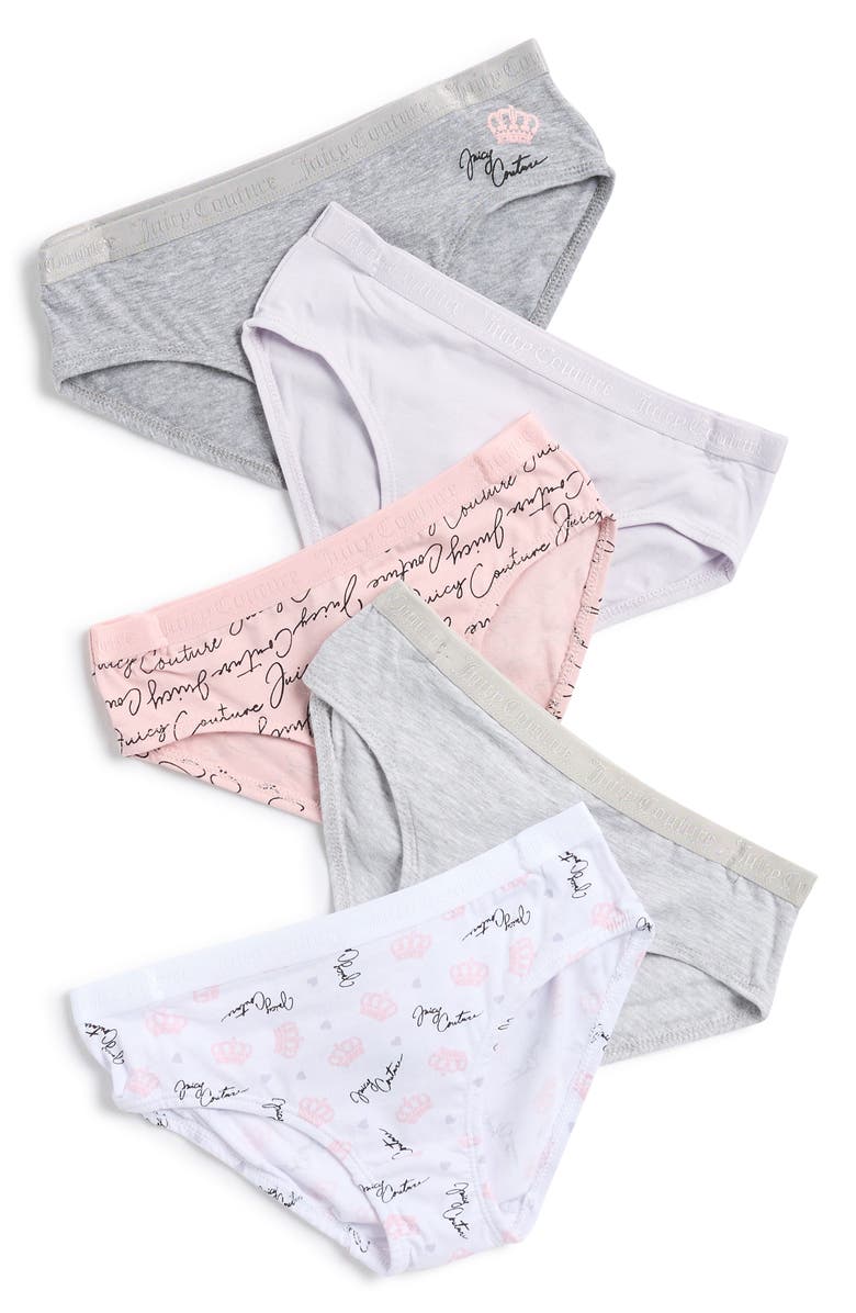 Juicy Couture Kids' Assorted 5-Pack Bikini Briefs | Nordstromrack