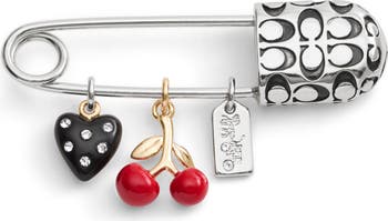 COACH Charm Safety Pin Brooch | Nordstrom
