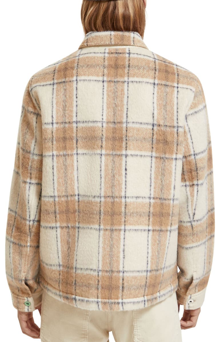 Scotch & Soda Hefe Plaid Fleece Zip Jacket | Nordstromrack