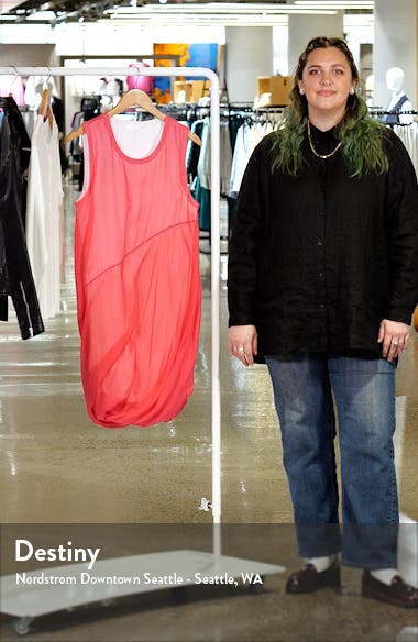 Helmut Lang Sleeveless Bubble Hem Silk Dress | Nordstromrack