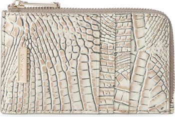 Brahmin Lennon Croc Embossed Leather Card Case | Nordstrom