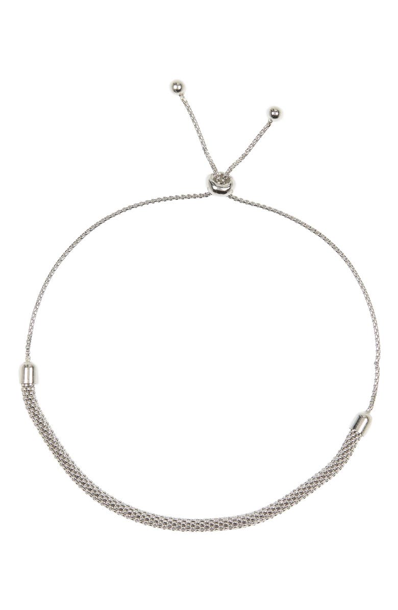 Sterling Forever Sterling Silver Mesh Slider Bracelet | Nordstromrack