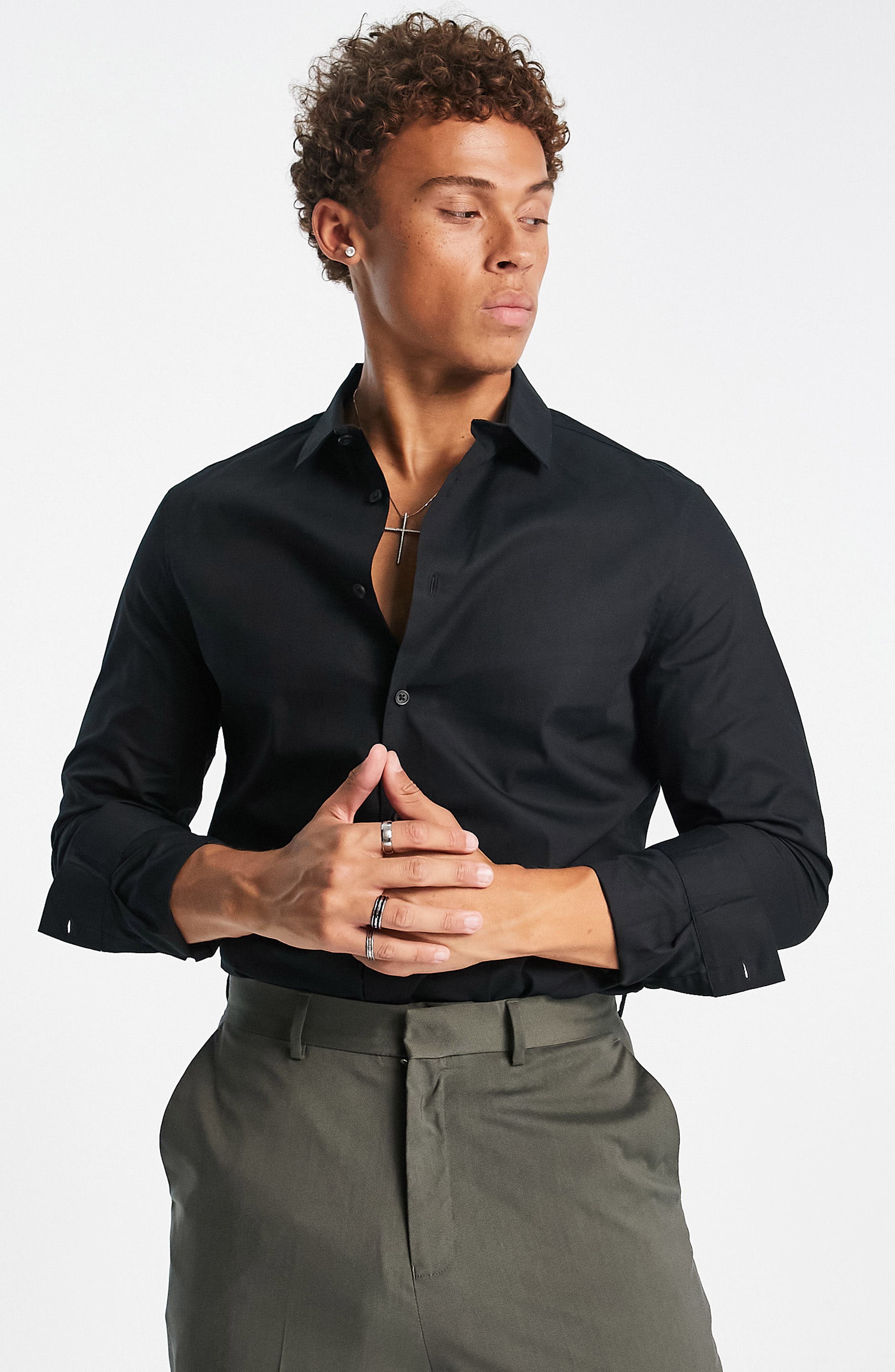 ASOS DESIGN Regular Fit Button-Up Shirt | Nordstrom