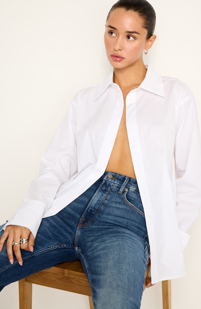 Good American Poplin Button-Up Shirt | Nordstromrack
